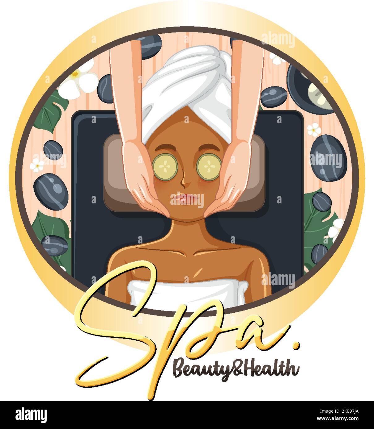 Woman with facial mask illustration Stock Vector Image & Art - Alamy