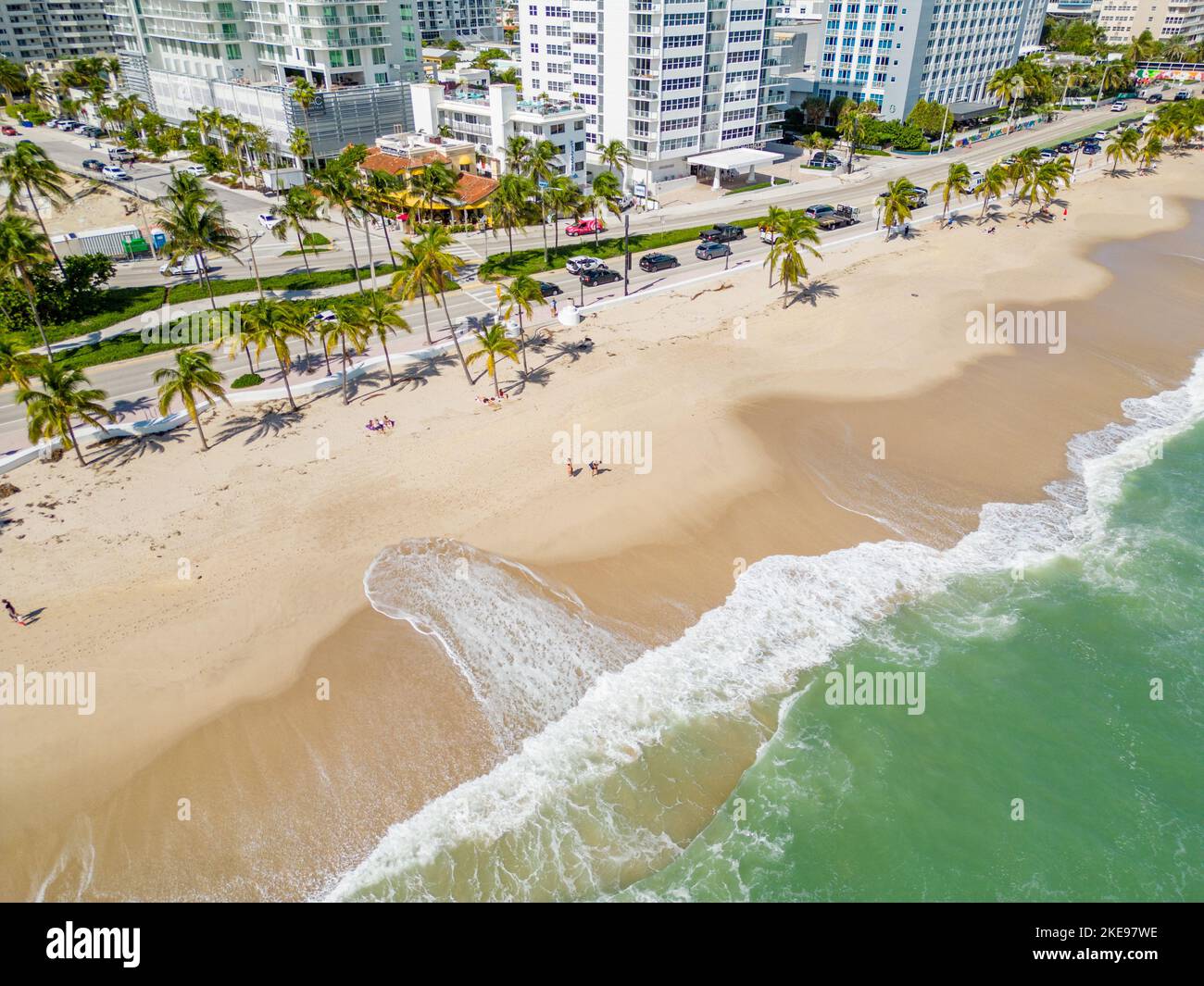 Fort Lauderdale Beach morning after Hurricane Nicole aftermath with ...