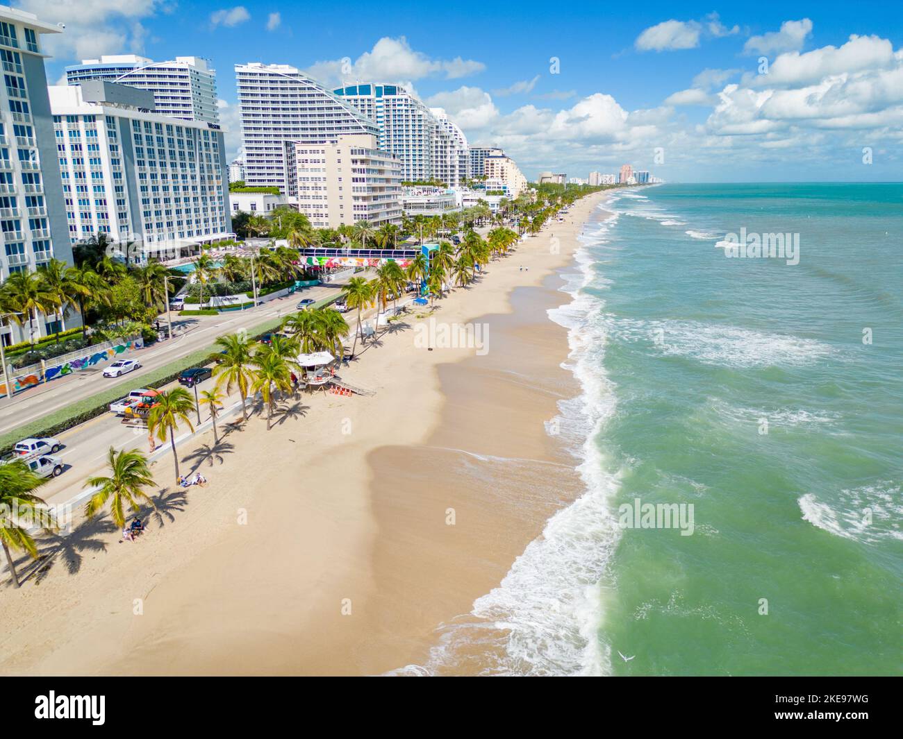Fort Lauderdale Beach morning after Hurricane Nicole aftermath with ...