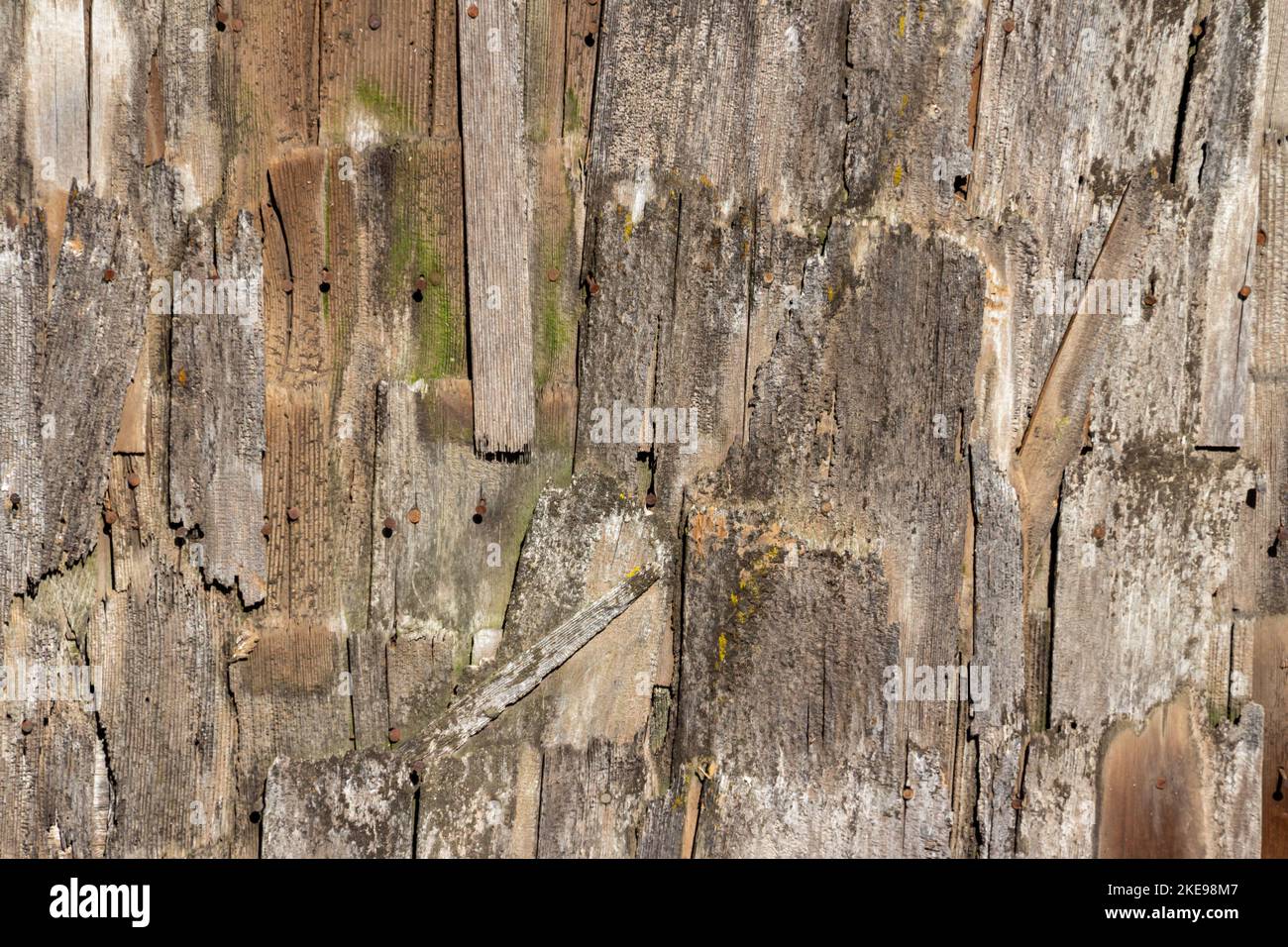 Full frame abstract texture background of a deteriorating century old ...