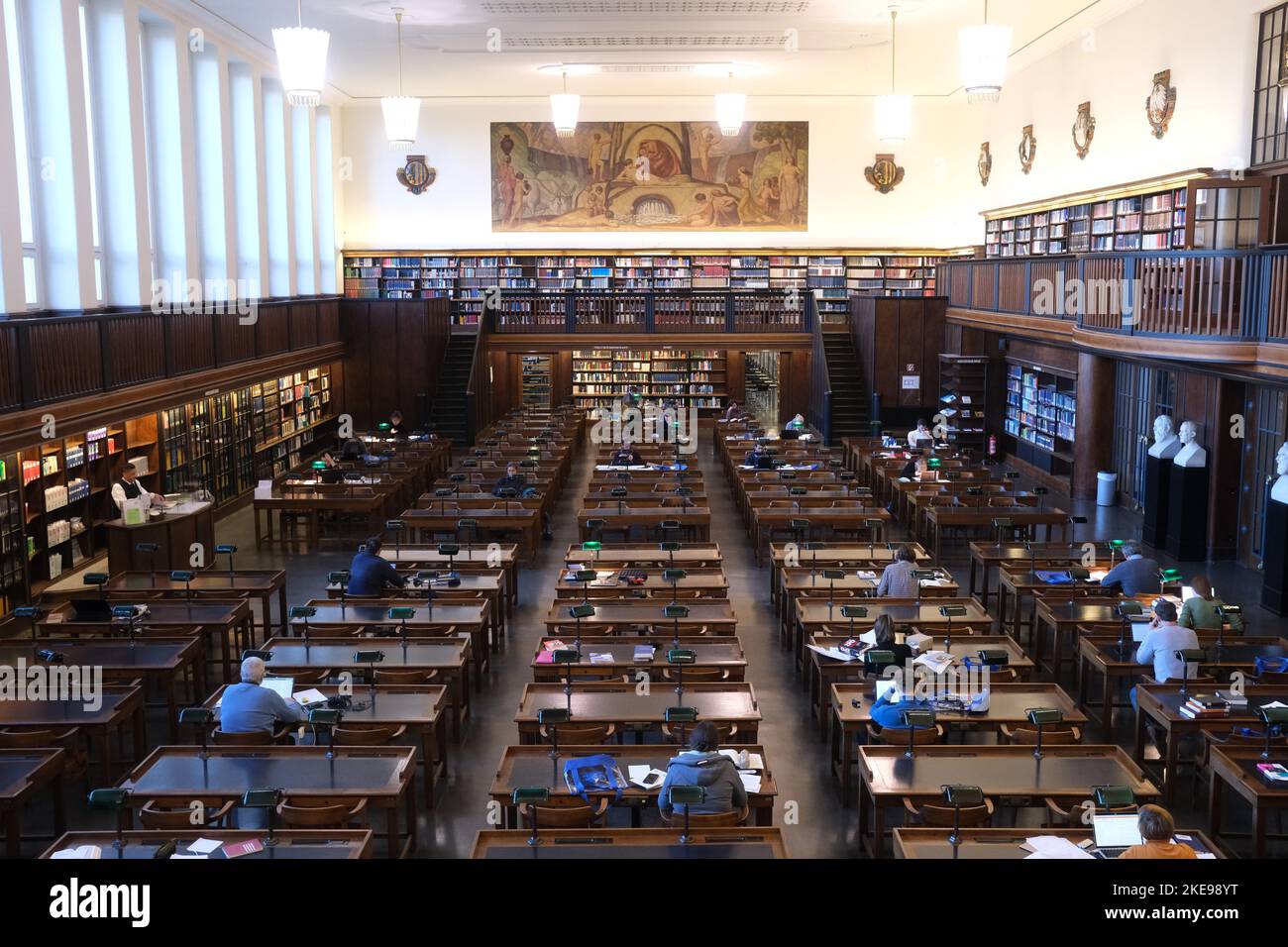 Leipzig, Germany. 10th Nov, 2022. View into the large reading room of ...
