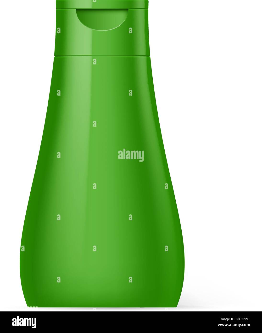 Green Bottle Plastic Shampoo Packaging Isolated over White Background ...