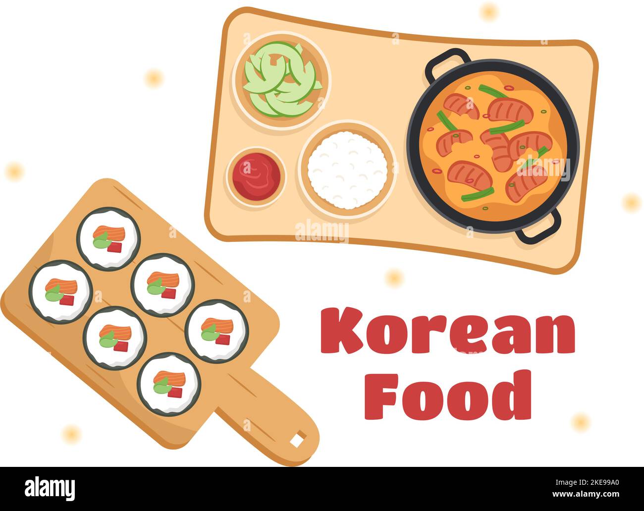 Snack korean food tteokbokki Stock Vector Images - Alamy