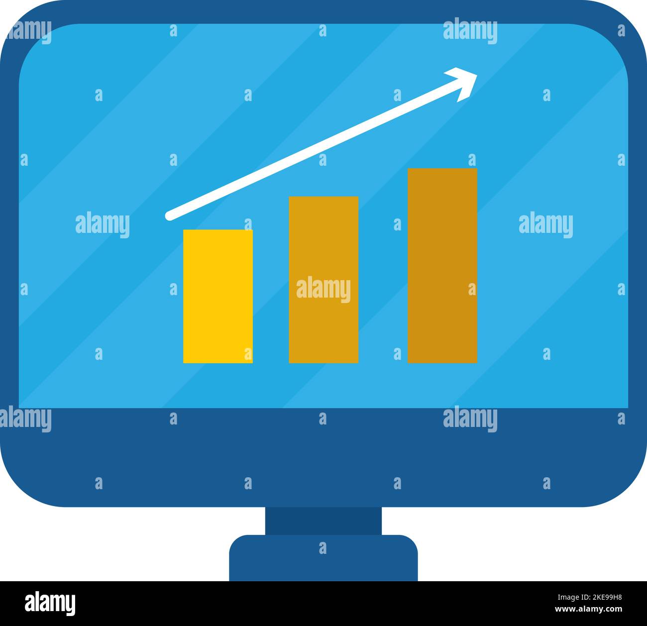 computer with graphic chart Stock Vector Image & Art - Alamy