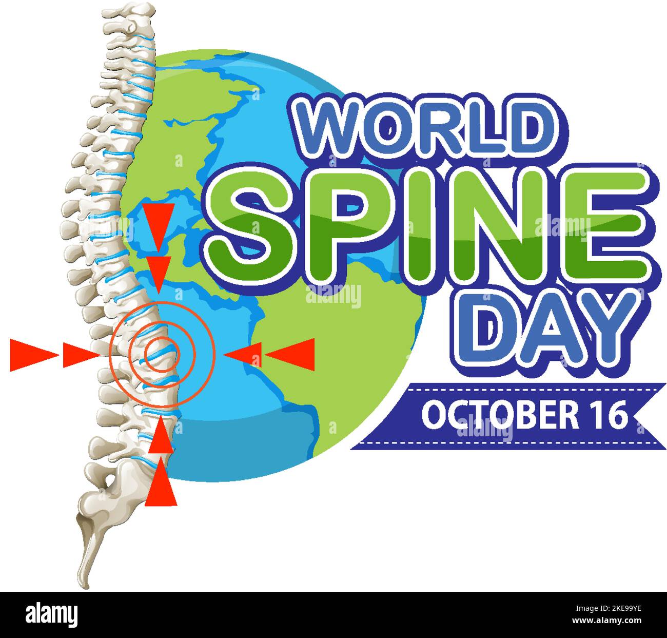 World Spine Day Banner Design illustration Stock Vector Image & Art - Alamy