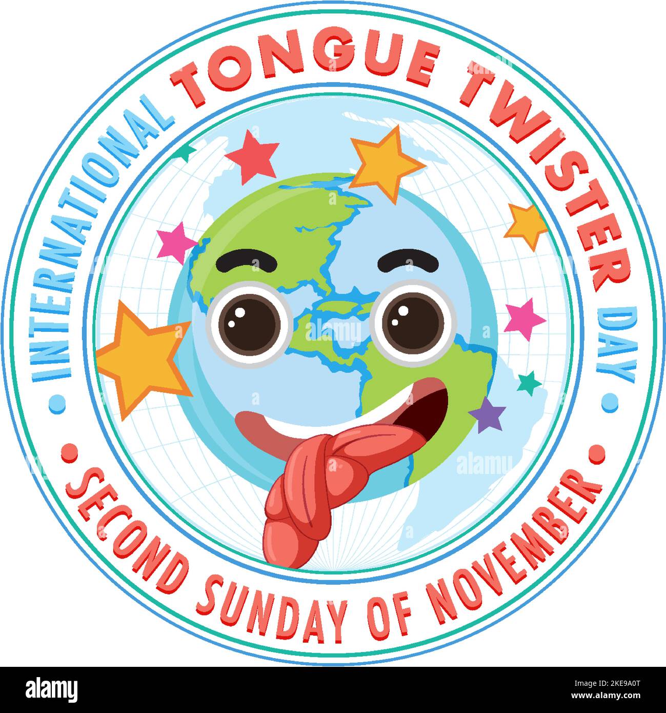 International Tongue Twister Day Banner Design illustration Stock ...