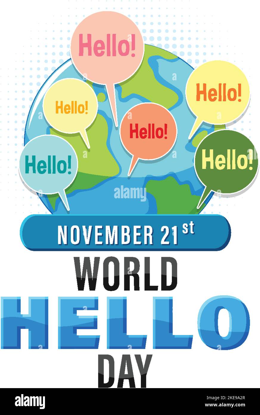 World hello day poster design illustration Stock Vector Image & Art - Alamy
