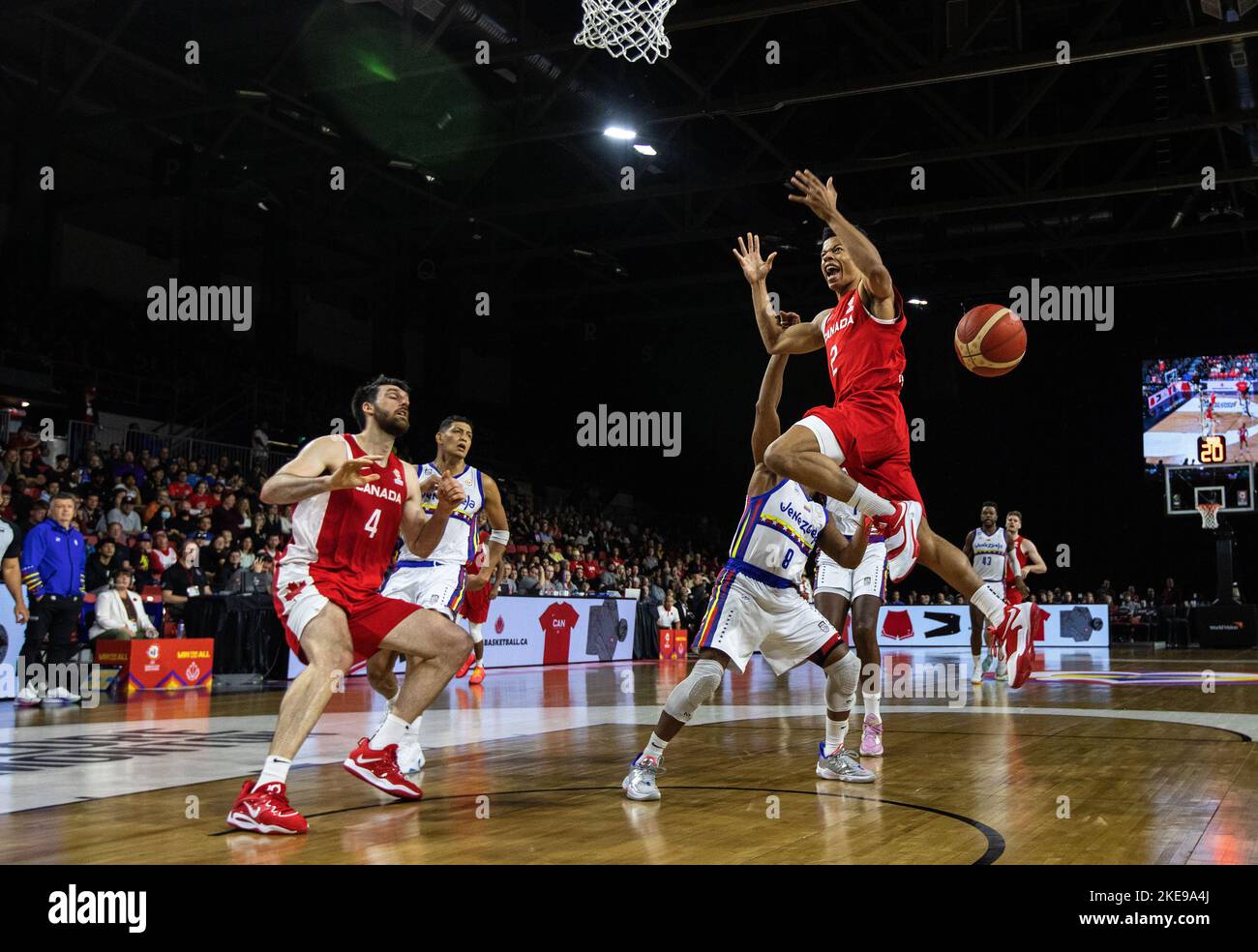 Edmonton, Canada, November 10, 2022. Team Canada's Trae Bell-Haynes (2 ...