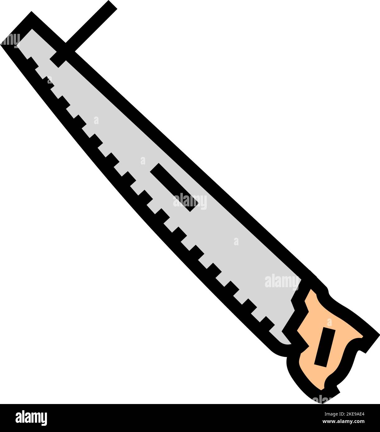 crosscut hand saw color icon vector illustration Stock Vector Image ...