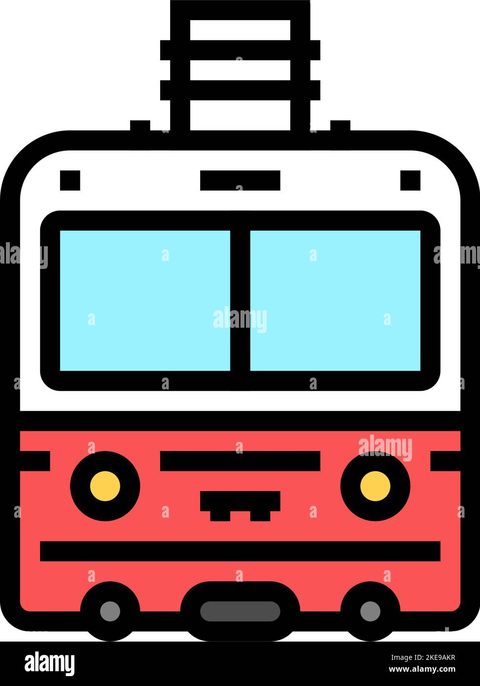 funicular transport vehicle color icon vector illustration Stock Vector ...