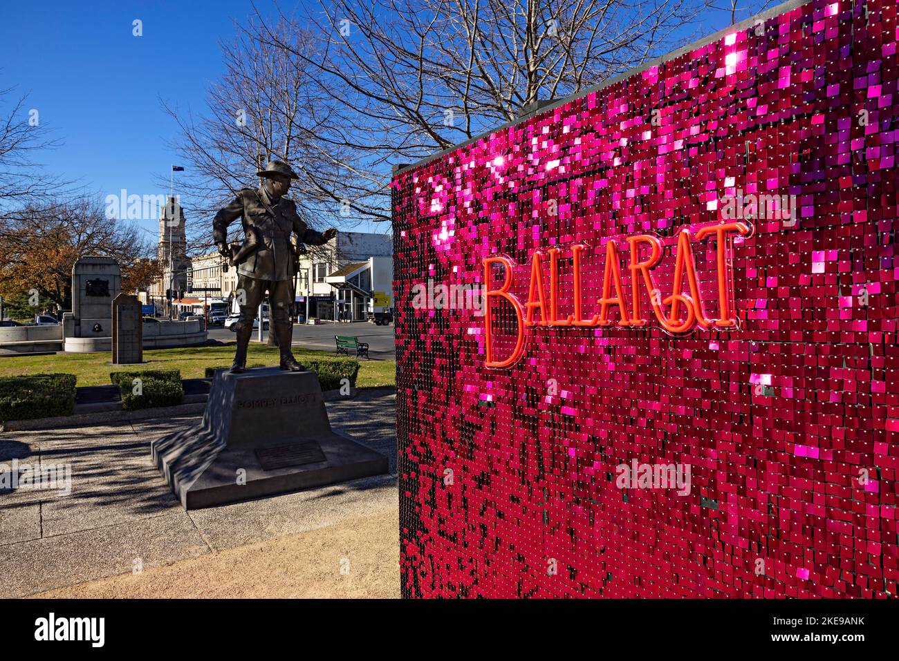 Ballarat Australia / A bright ruby red temporary Public Arts Display in ...