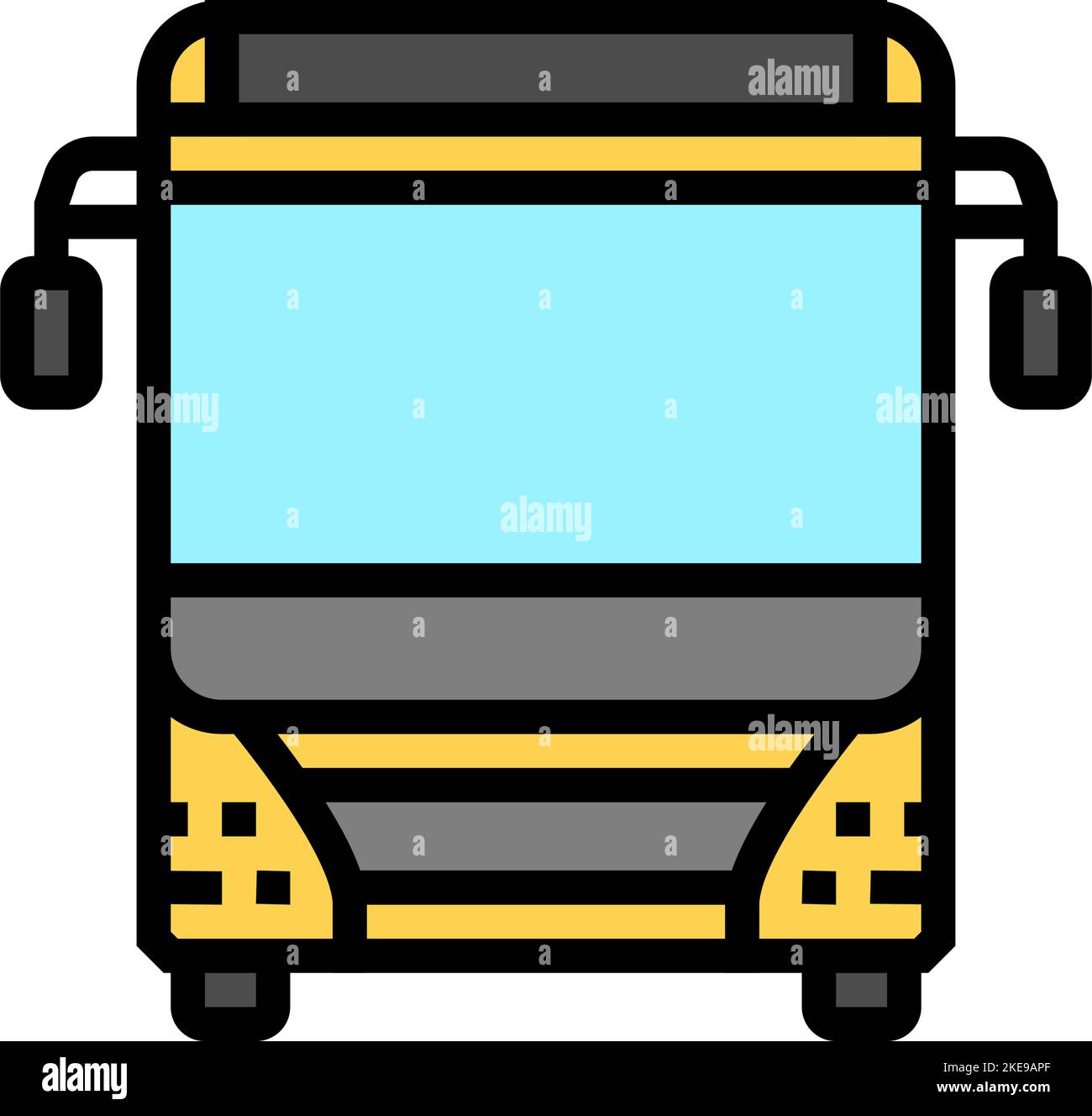 bus transport vehicle color icon vector illustration Stock Vector Image ...