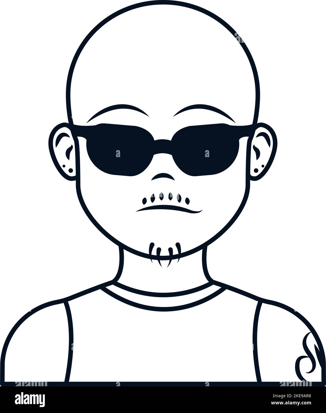 punk guy doodle Stock Vector Image & Art - Alamy