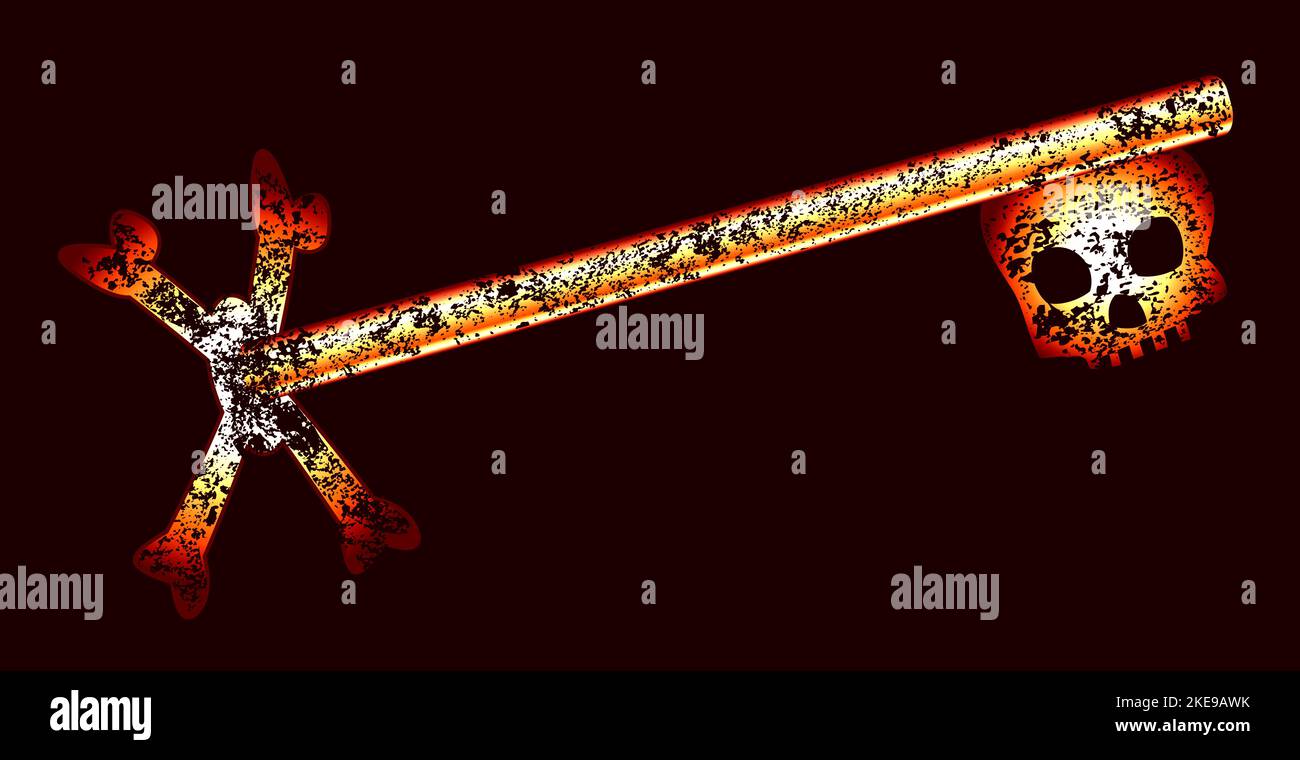 An extremely old metal skeleton key over a black background Stock Photo ...