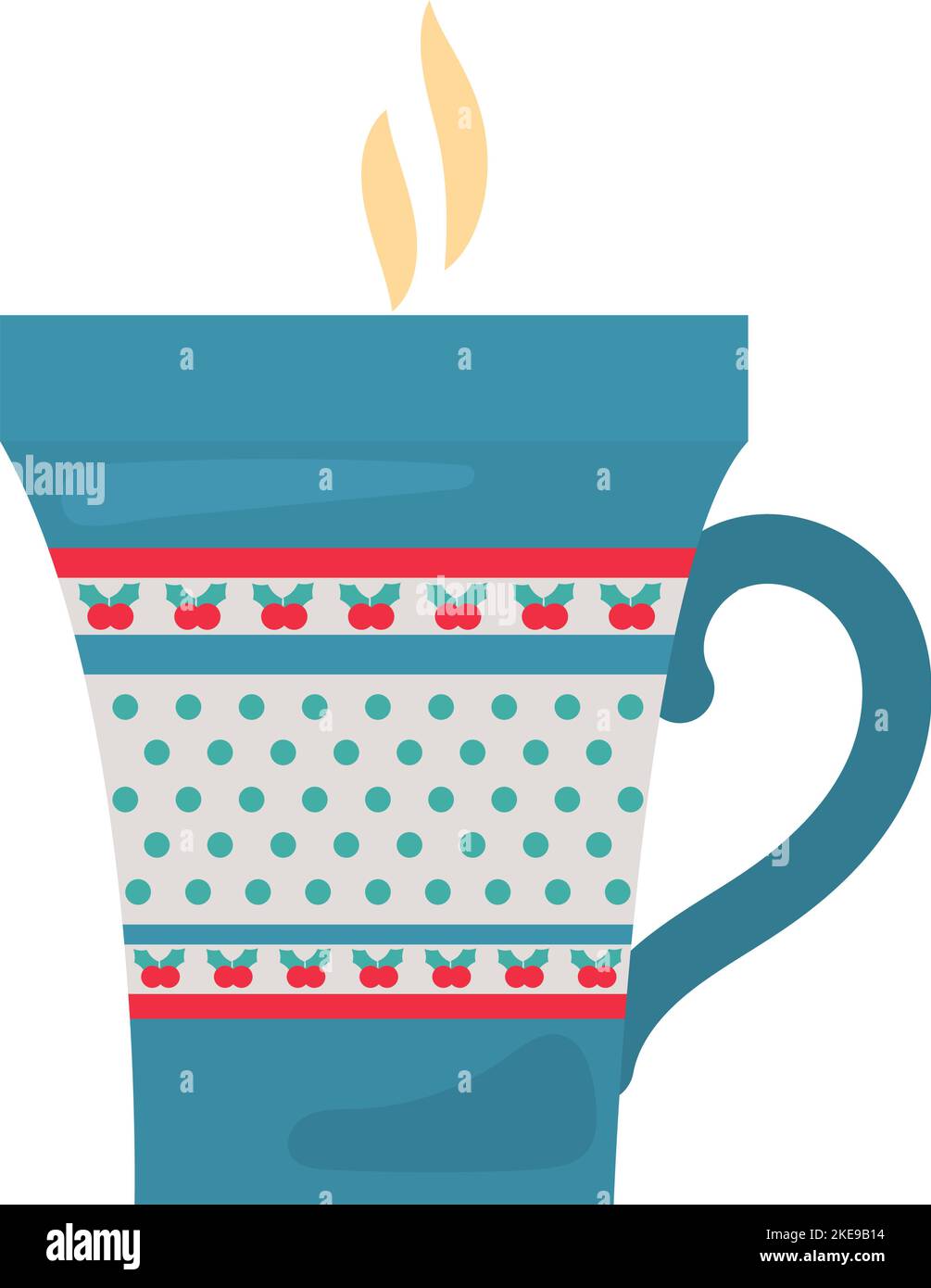 hot cocoa in christmas mug Stock Vector Image & Art - Alamy