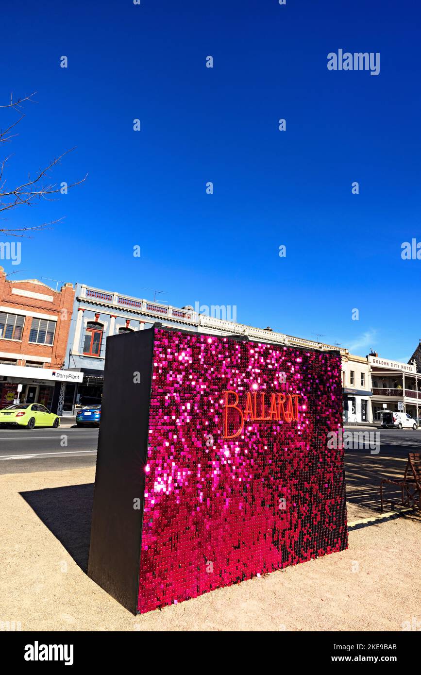 Ballarat Australia / A bright ruby red temporary Public Arts Display in ...