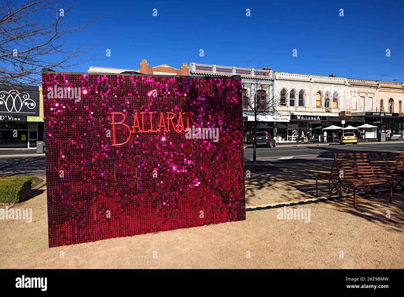 Ballarat Australia / A bright ruby red temporary Public Arts Display in ...
