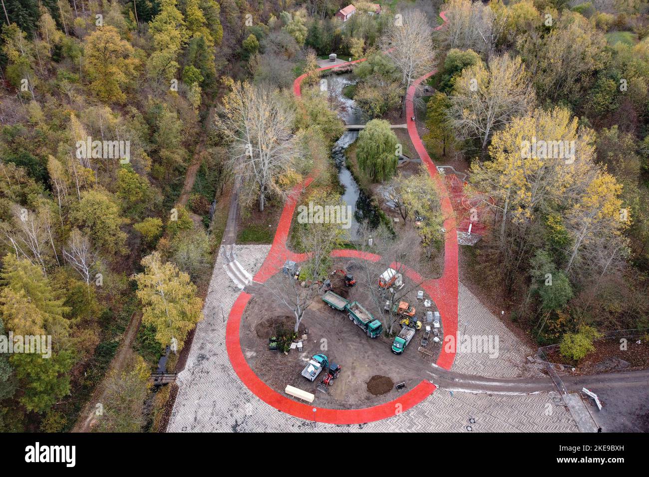 Bad Gandersheim, Germany. 09th Nov, 2022. View of the construction site ...