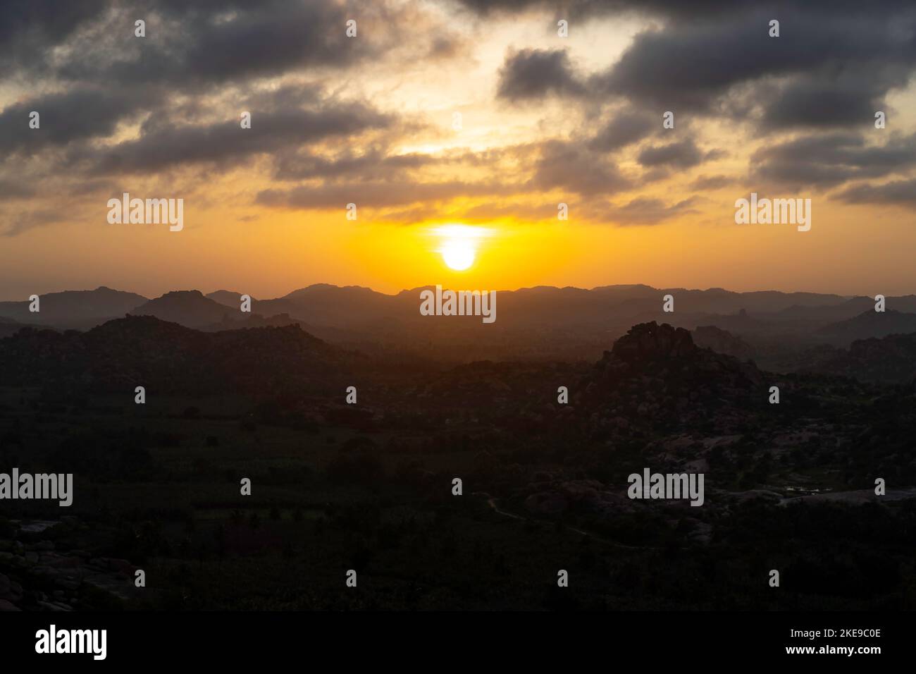 matanga hill sunrise, hampi, india Stock Photo - Alamy