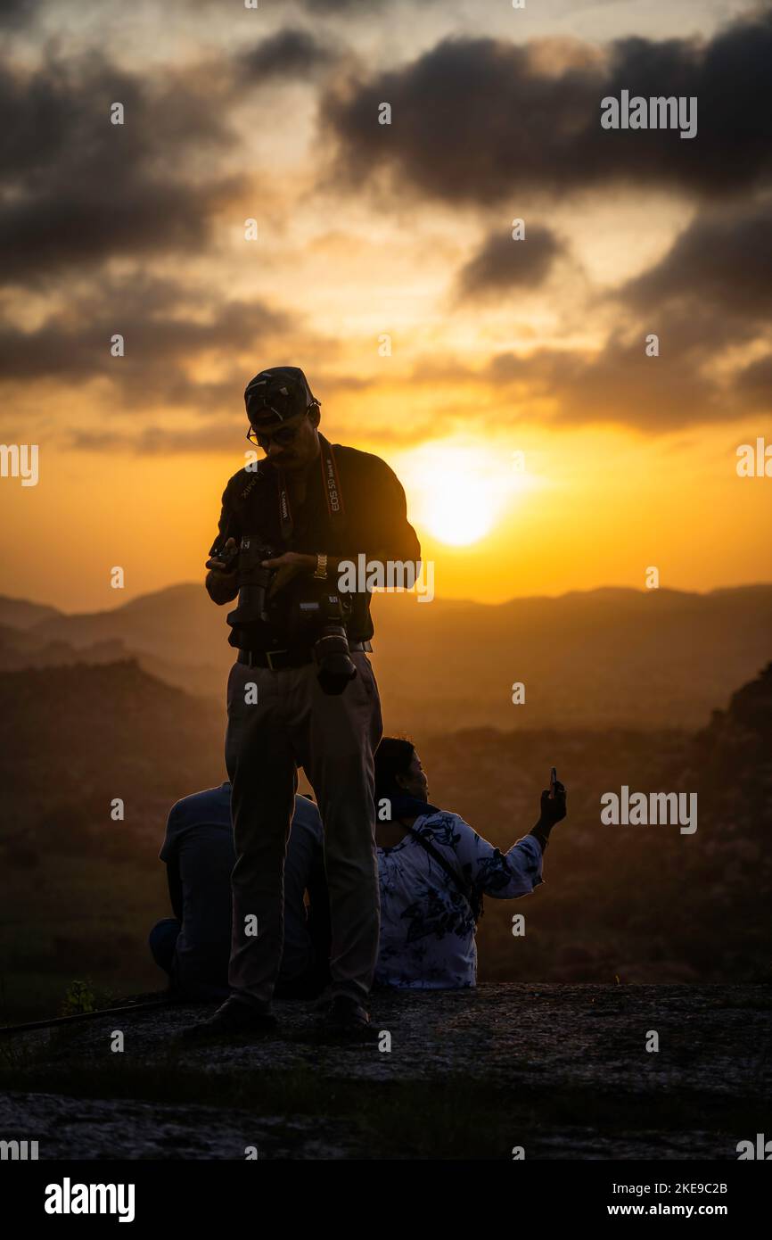 matanga hill sunrise, hampi, india Stock Photo - Alamy