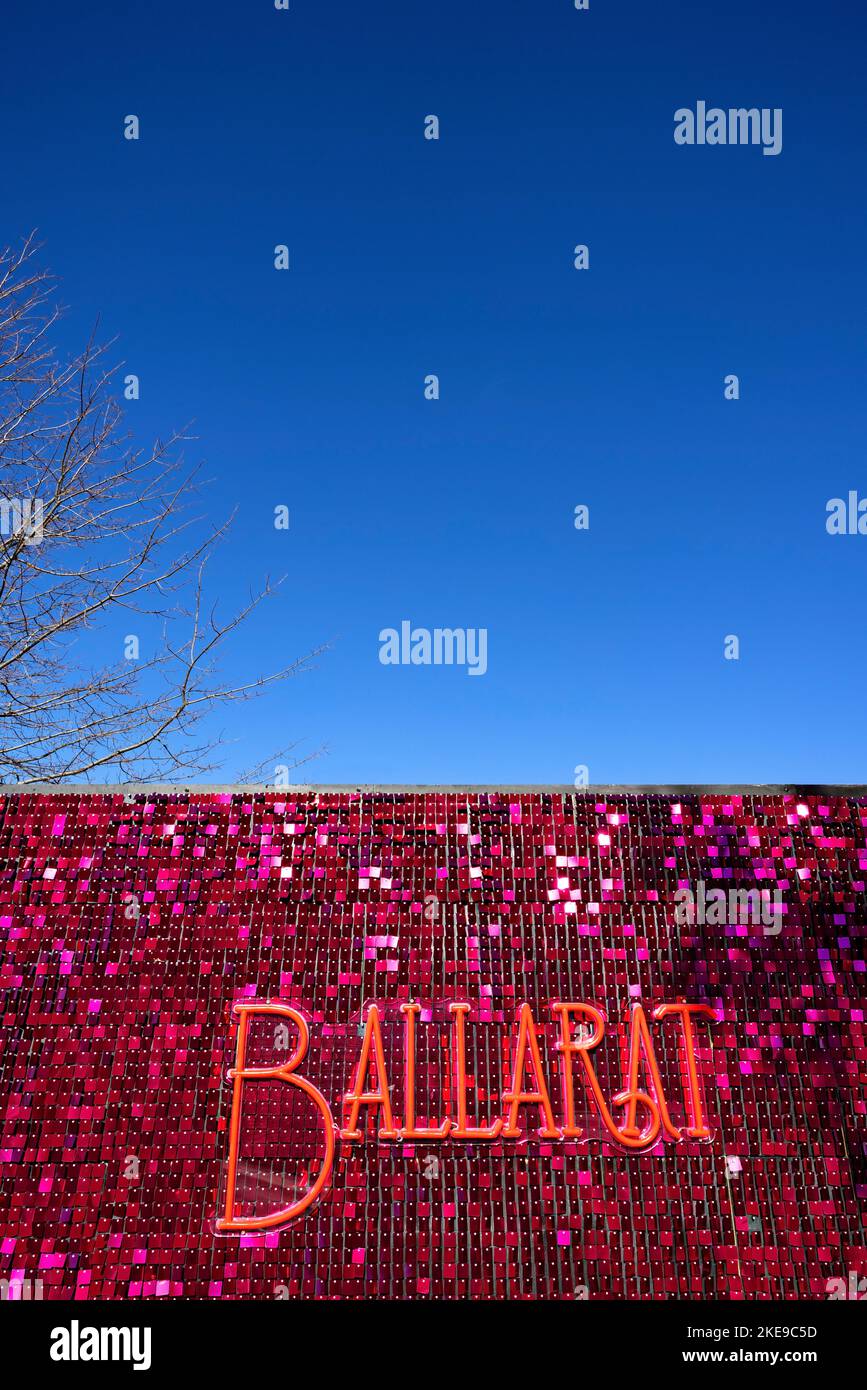 Ballarat Australia / A bright ruby red temporary Public Arts Display in ...