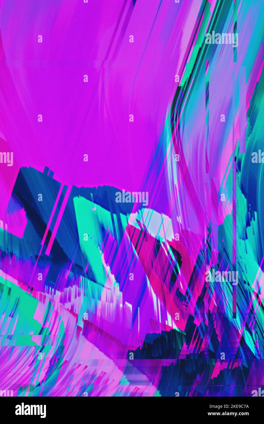 Motion Glitch Multicolored Distorted textured psychedelic background ...