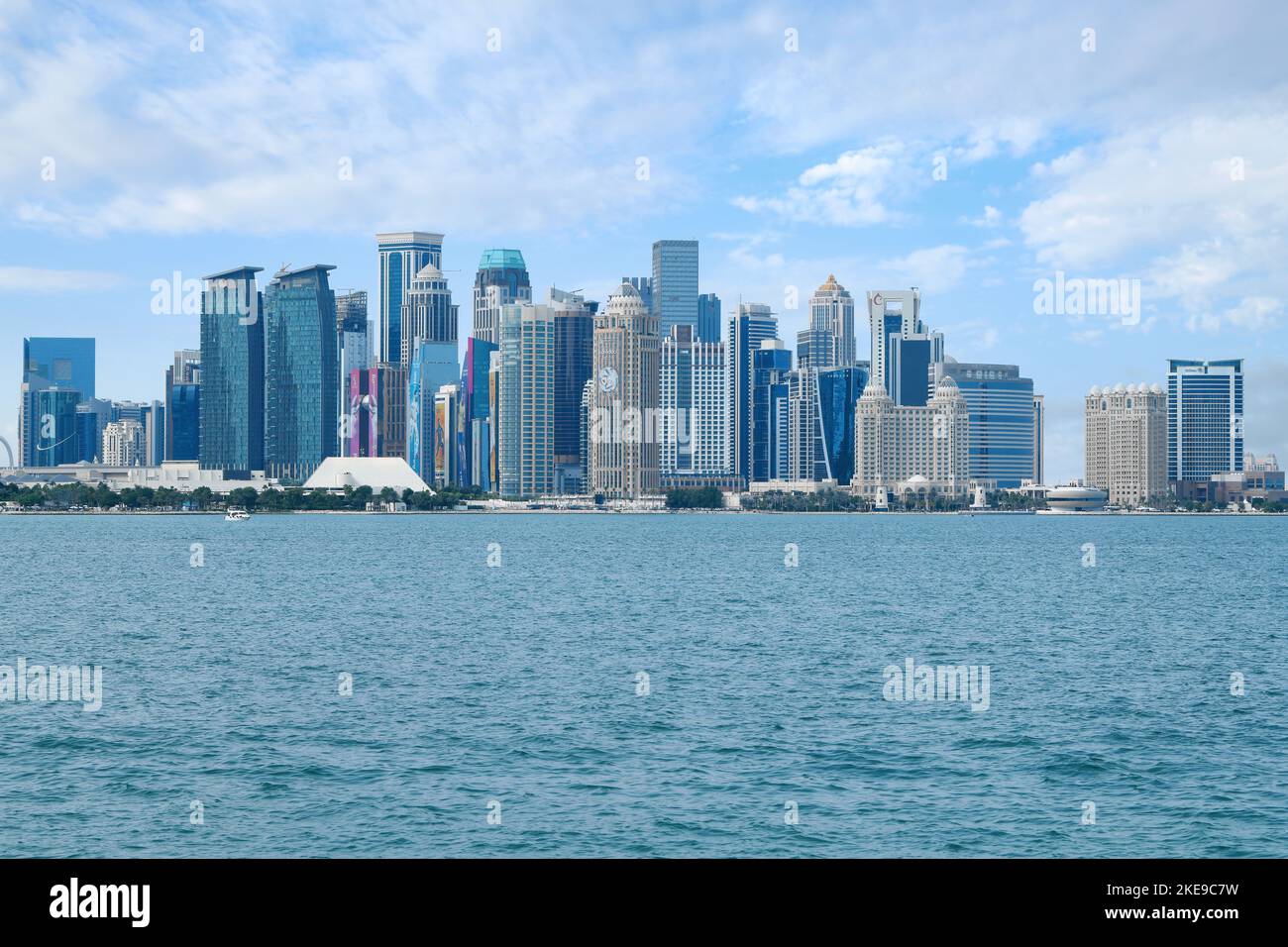 Panoramic Beautiful Doha Skyline in Day time Stock Photo - Alamy
