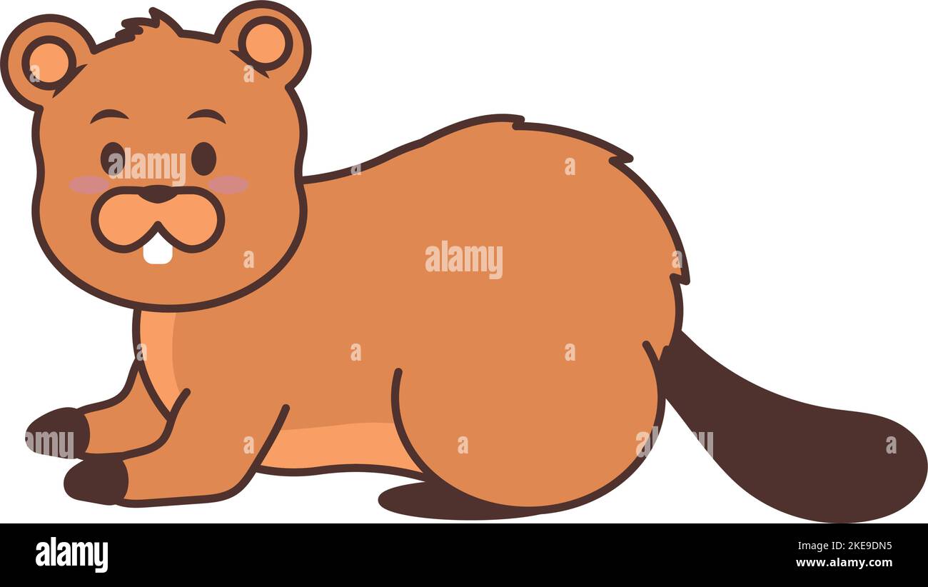cute beaver icon Stock Vector Image & Art - Alamy