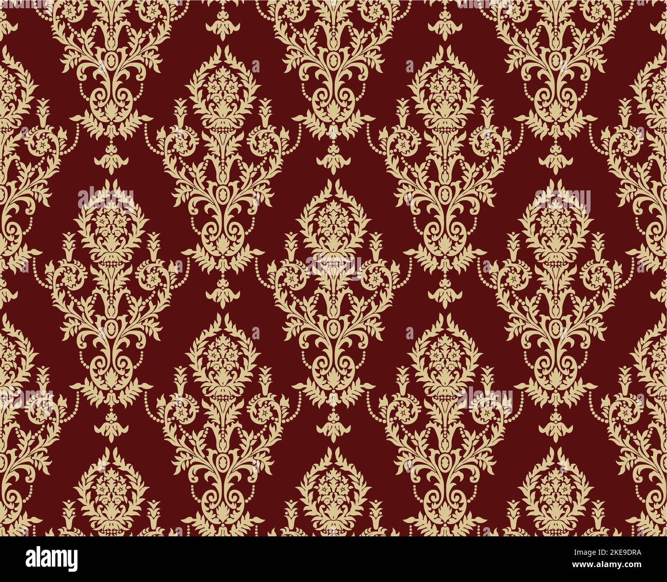 Vector damask seamless pattern background. Classical luxury old ...
