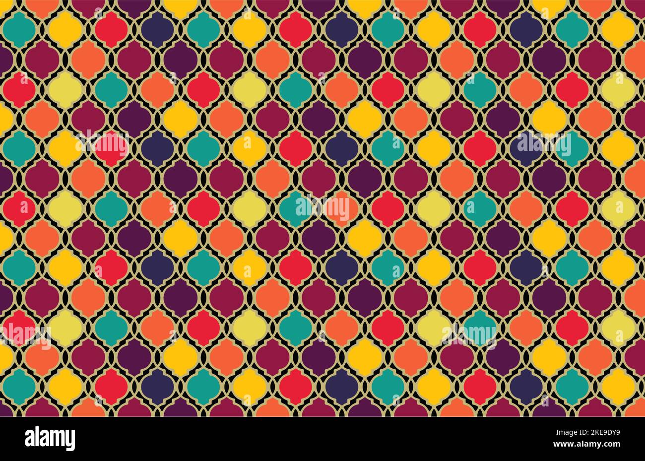 Seamless multicolor Islamic ornamental Background in color. Islamic ...