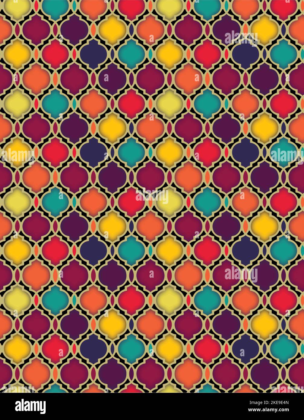 Seamless multicolor Islamic ornamental Background in color. Islamic ...