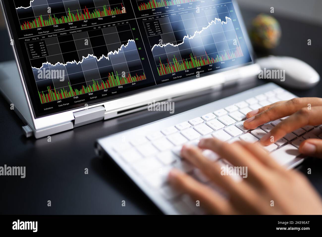 Stock Broker Exchange Trading App On Laptop Stock Photo - Alamy