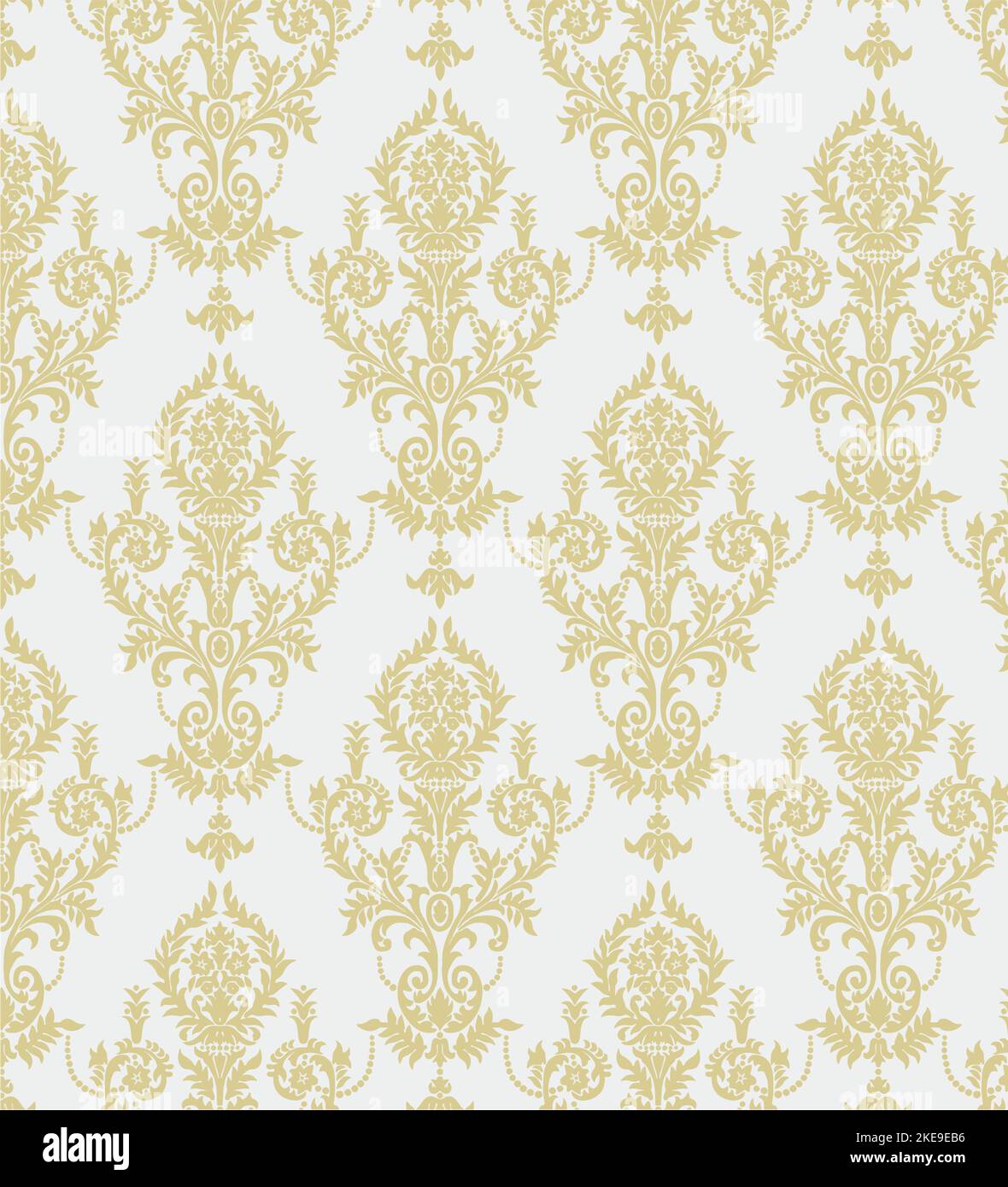 Vector damask seamless pattern background. Classical luxury old ...