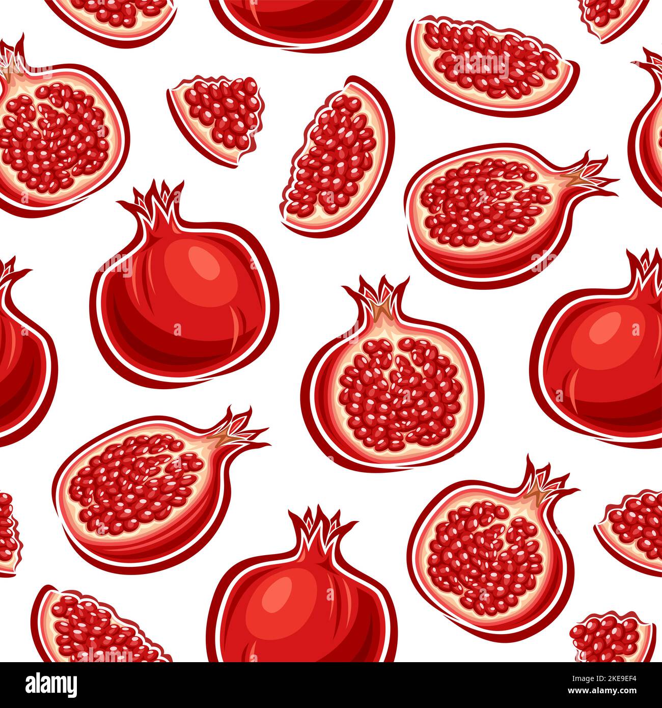Pomegranate cut out Stock Vector Images - Alamy