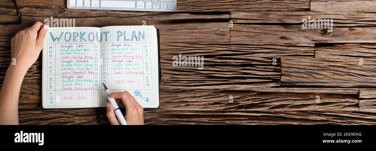 Planning workout hi-res stock photography and images - Alamy