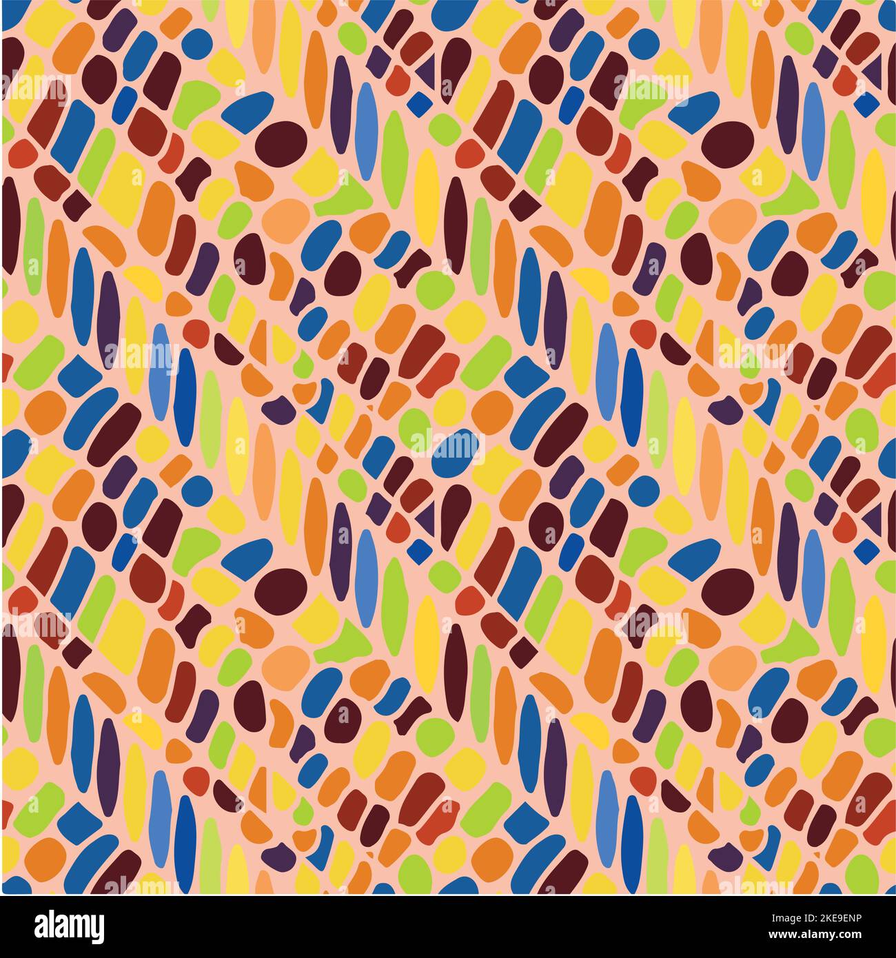 Abstract Random Art. Seamless Ink Dot Concept. Blue Flying Explosion ...