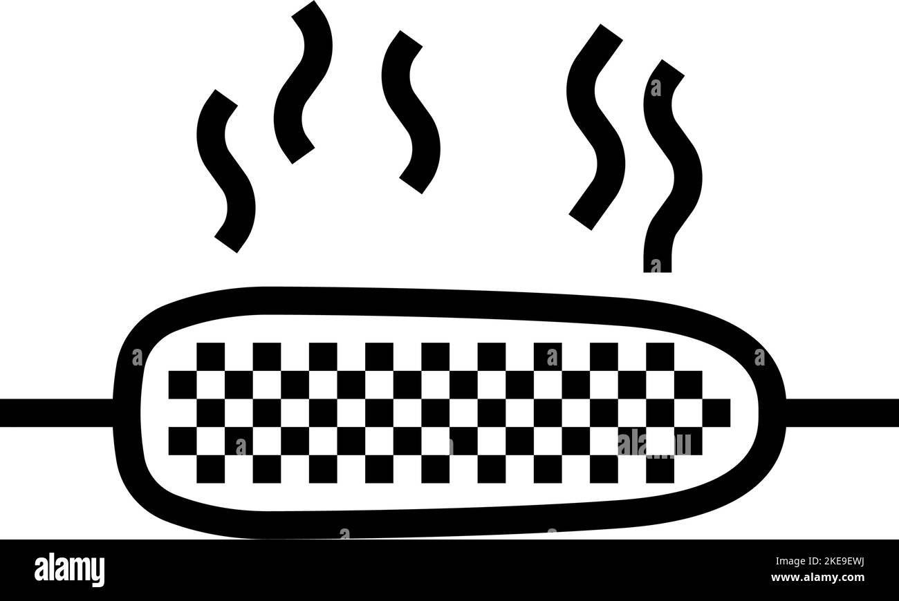 roasted corn line icon vector illustration Stock Vector Image & Art - Alamy