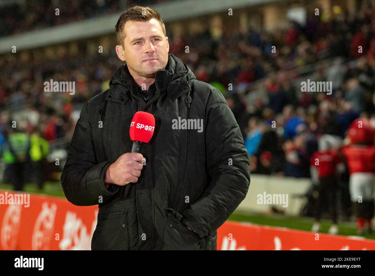 Cork, Ireland on November 10, 2022 Former Munster player CJ Stander ...