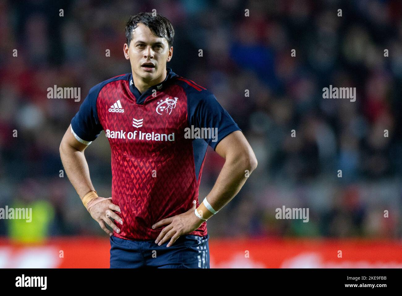 Cork, Ireland on November 10, 2022 Antoine Frisch of Munster looks on ...