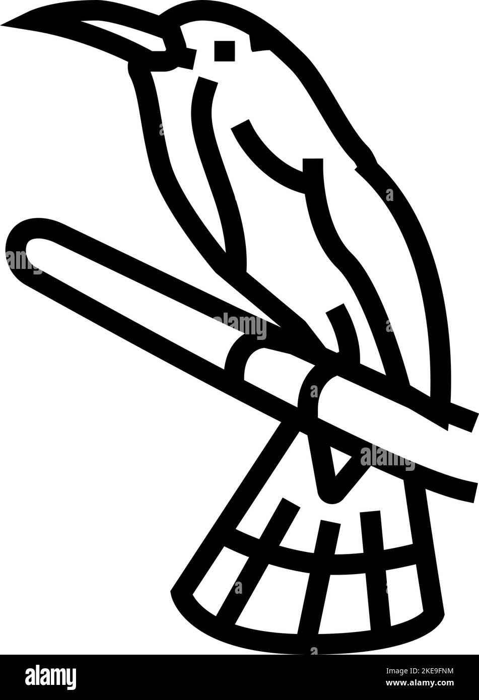 red bearded bee eater bird exotic line icon vector illustration Stock ...