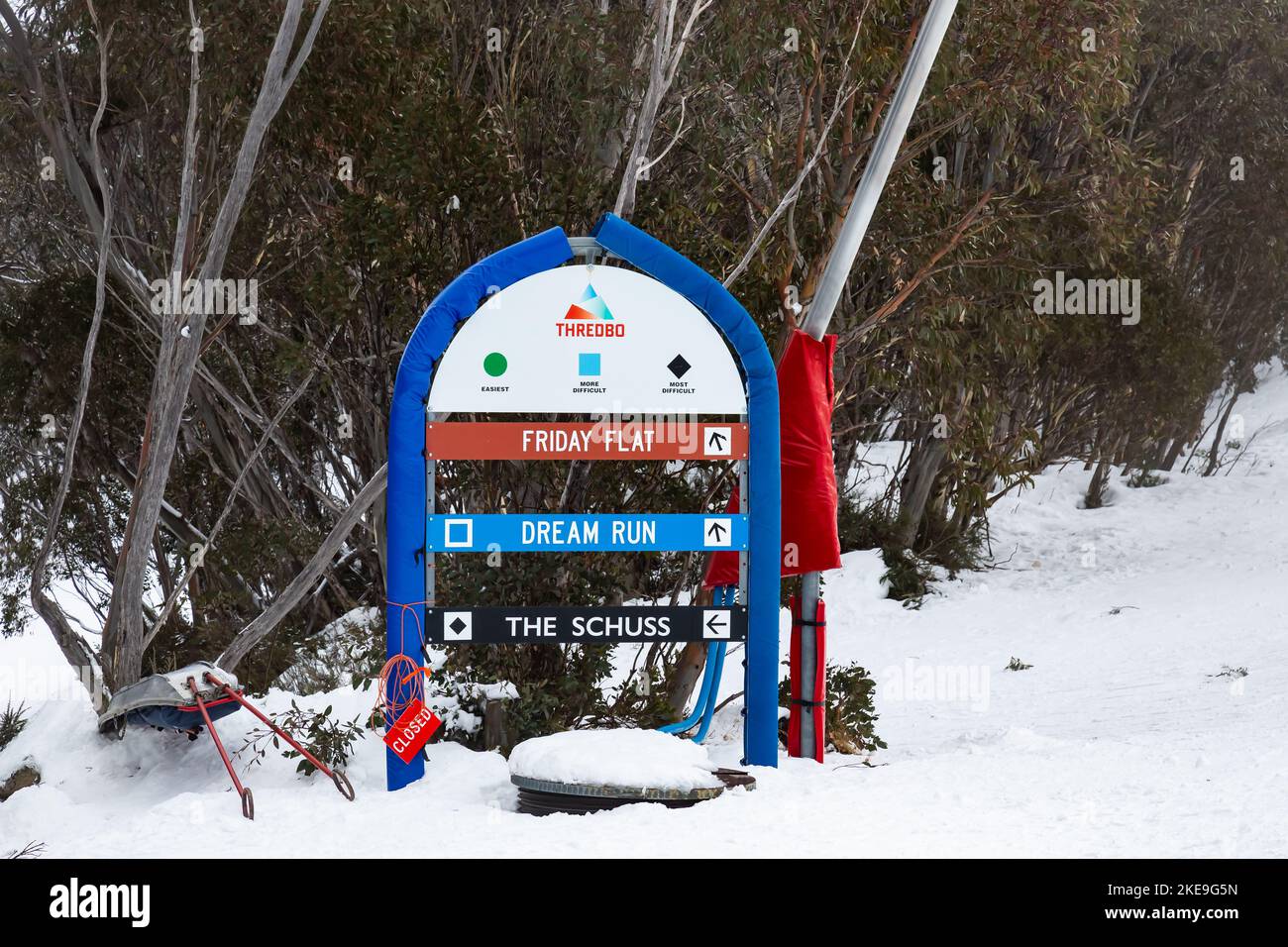 Thredbo ski signage hi-res stock photography and images - Alamy