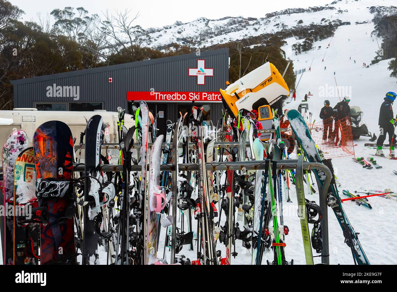 Thredbo ski resort, located within the Kosciuszko national park, in the ...