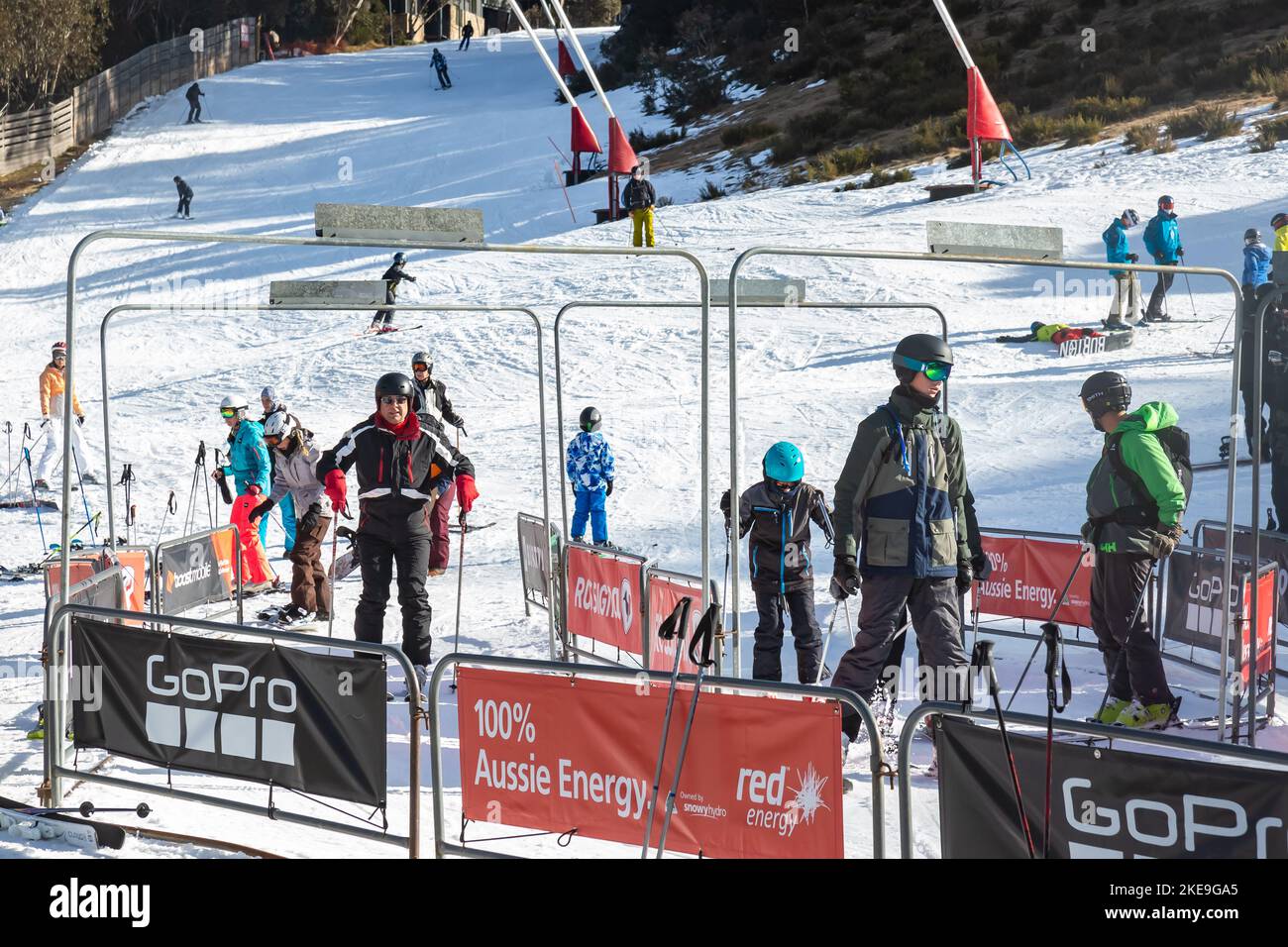 Thredbo ski resort, located within the Kosciuszko national park, in the ...