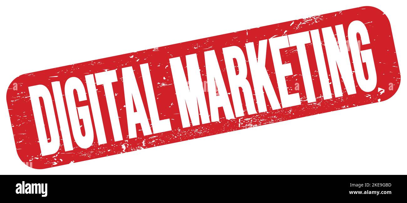 DIGITAL MARKETING text written on red grungy stamp sign Stock Photo - Alamy