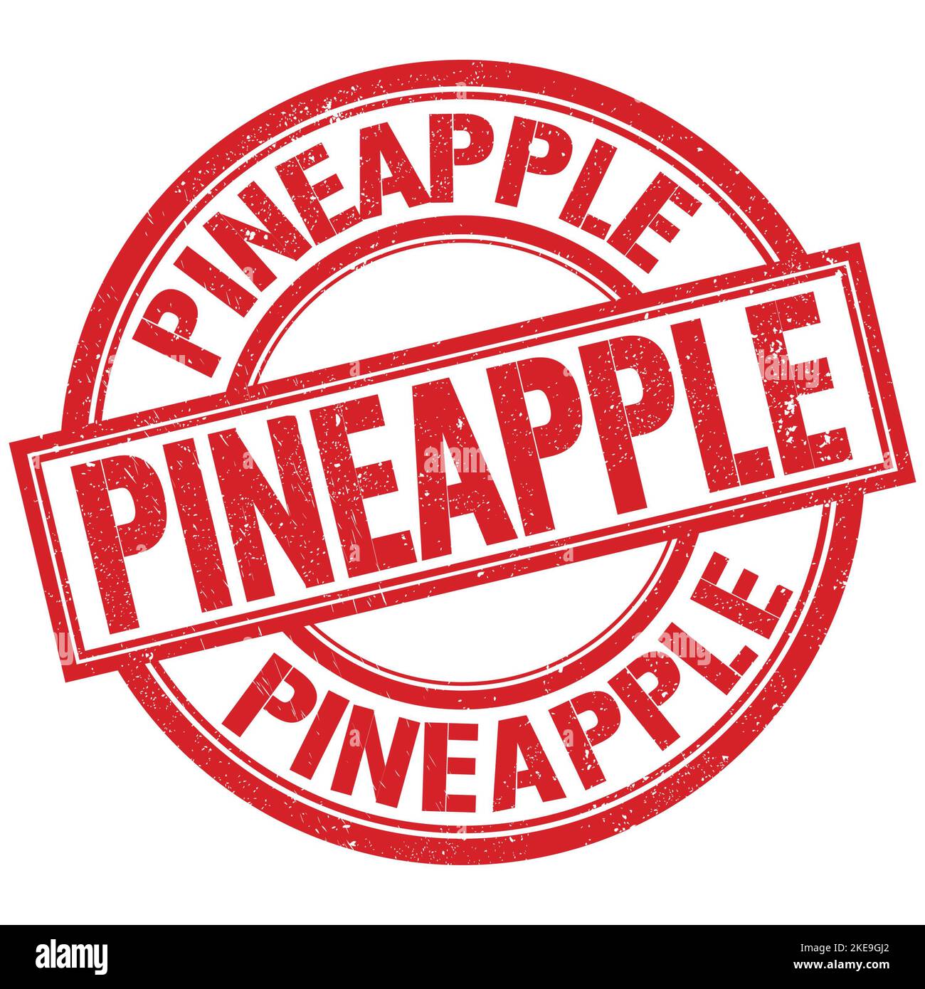 PINEAPPLE text written word on red round stamp sign Stock Photo - Alamy