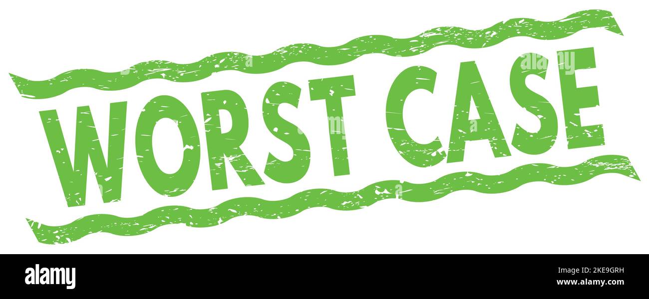 WORST CASE text written on green lines stamp sign Stock Photo - Alamy