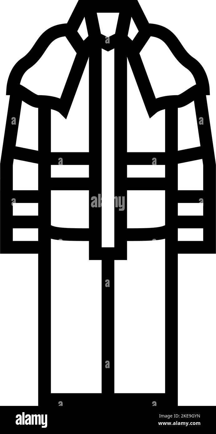 duster outerwear male line icon vector illustration Stock Vector Image ...