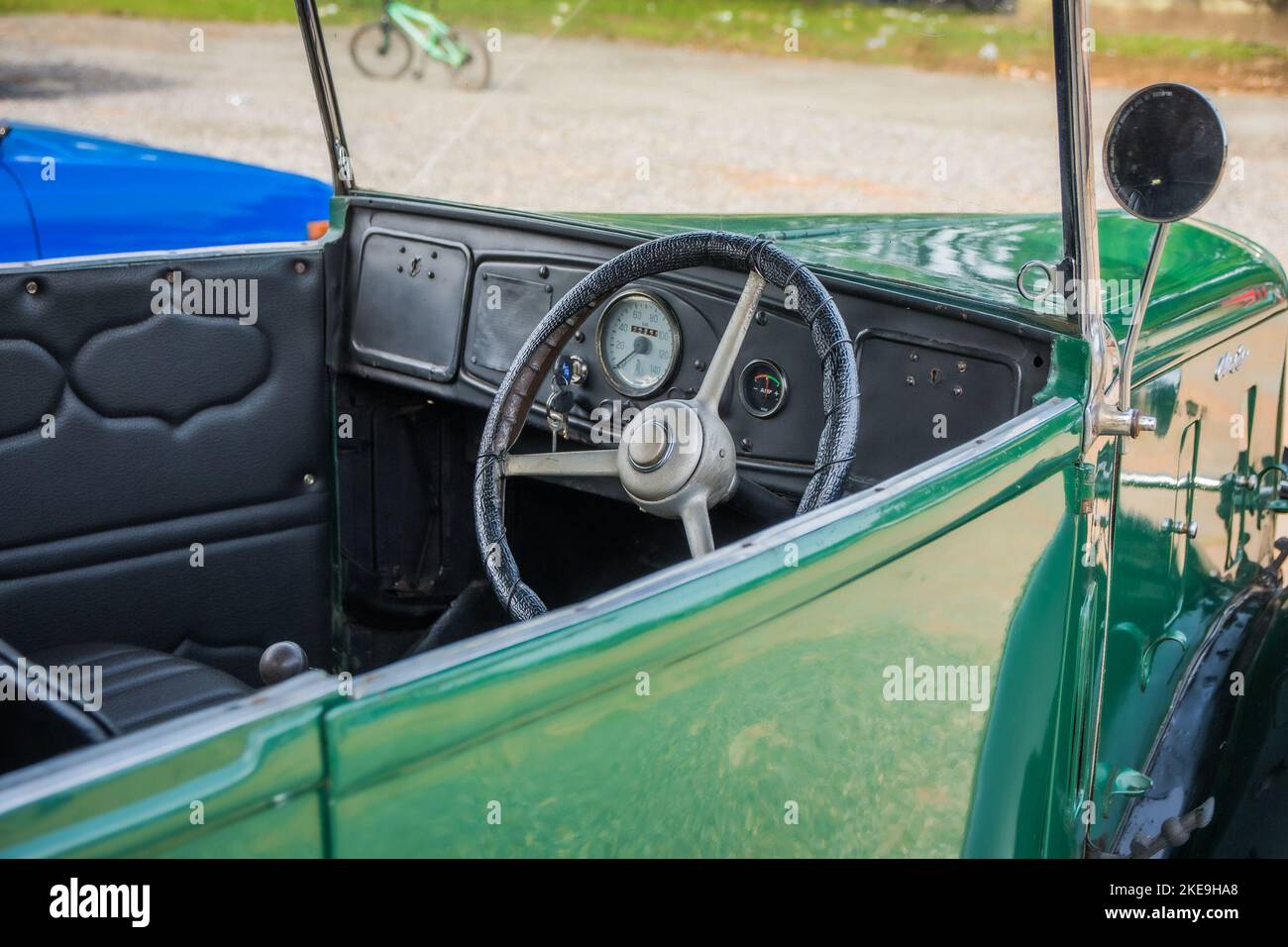 kochi , India. 15 Aug 2022: exhibition of Vintage car, Front angle view ...