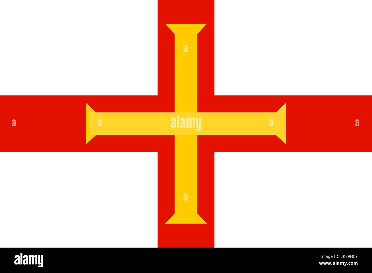 The flag of Guernsey. The flag of Guernsey was adopted in 1985 and ...