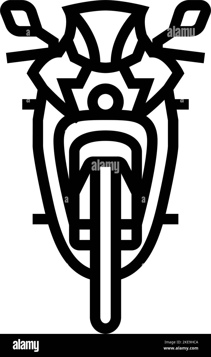 motorcycle transport vehicle line icon vector illustration Stock Vector ...